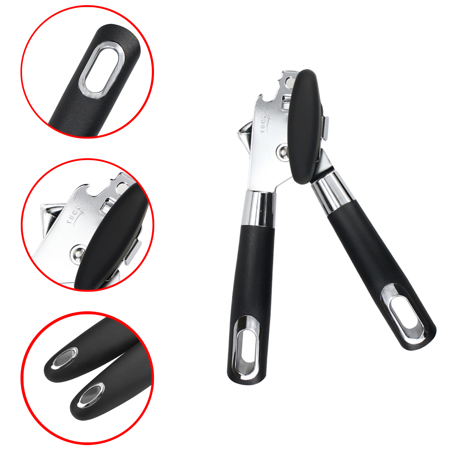 Can Opener Multi-use Stainless Steel Ergonomic Wide Application Tin ...