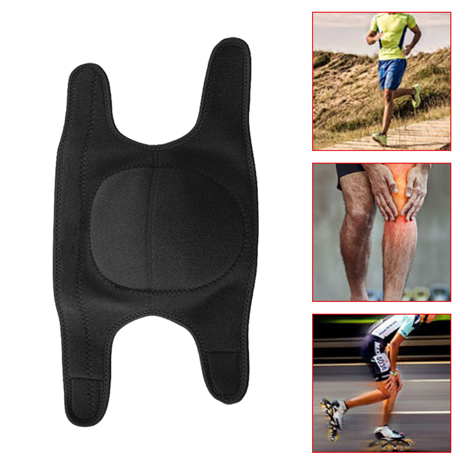 Silicone Anti Slip Adjustable Sports Neoprene Knee Support Brace with ...