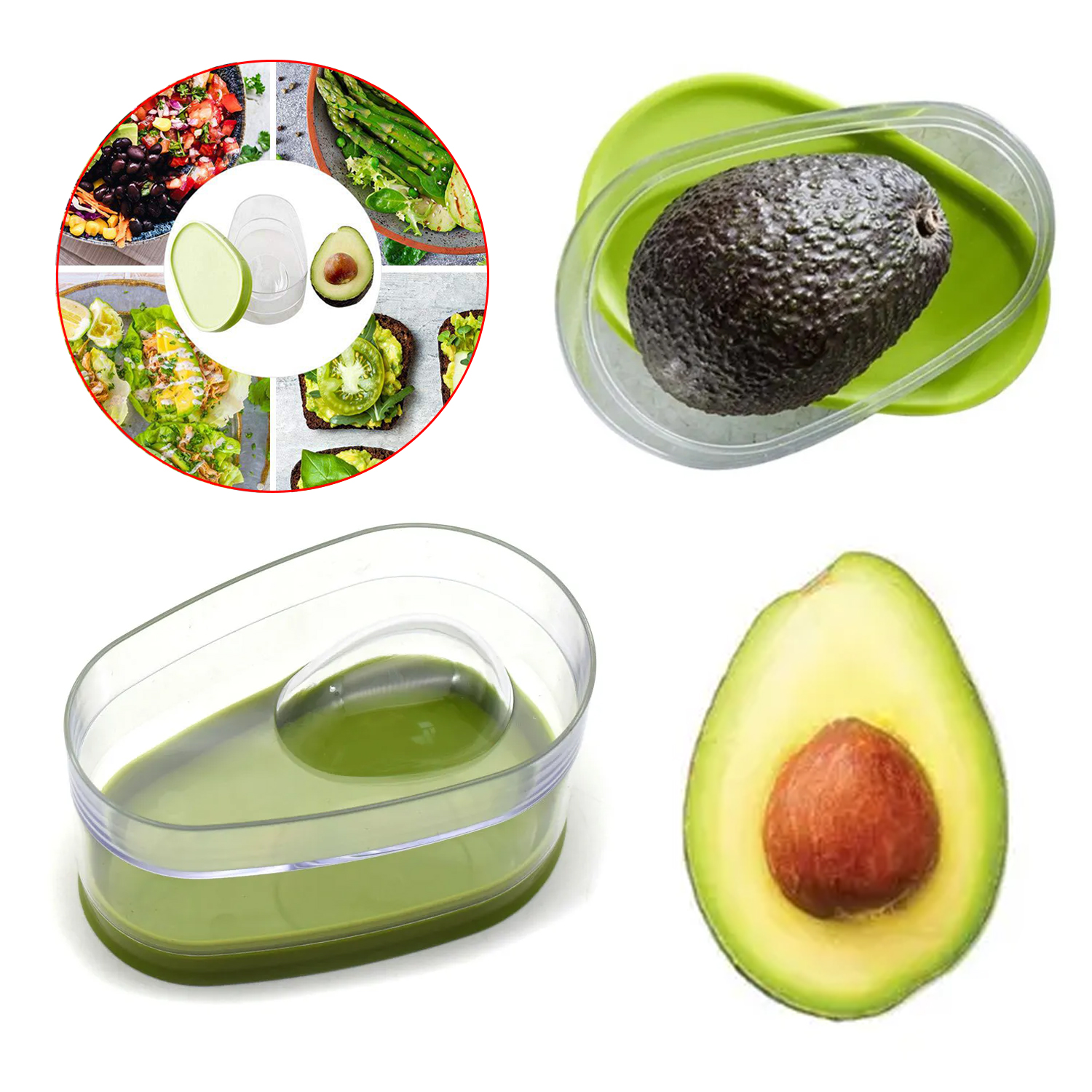 1PC Avocado Food Storage Box Reusable Avocado Saver Plastic Fruit ...