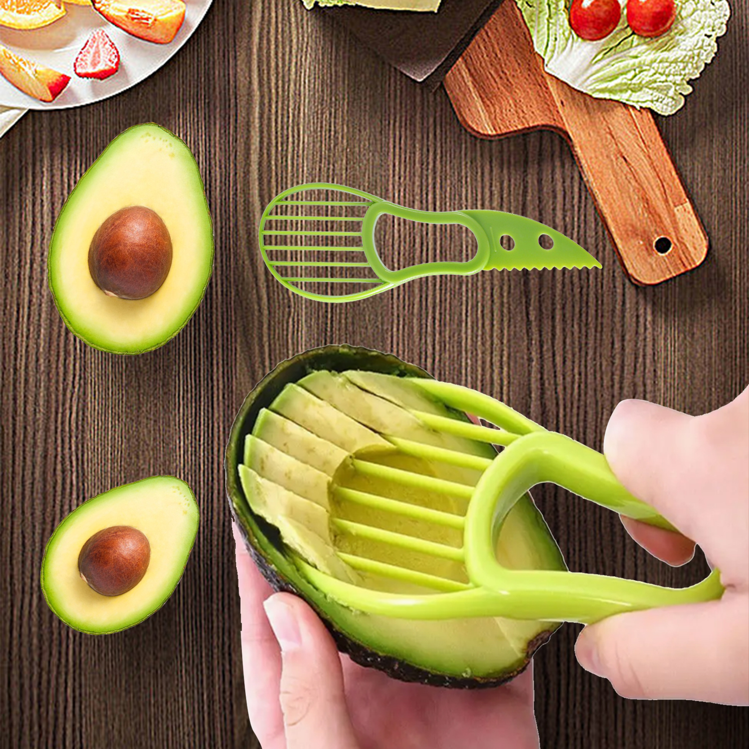 3-in-1 Avocado Cutter丨AtrihExports