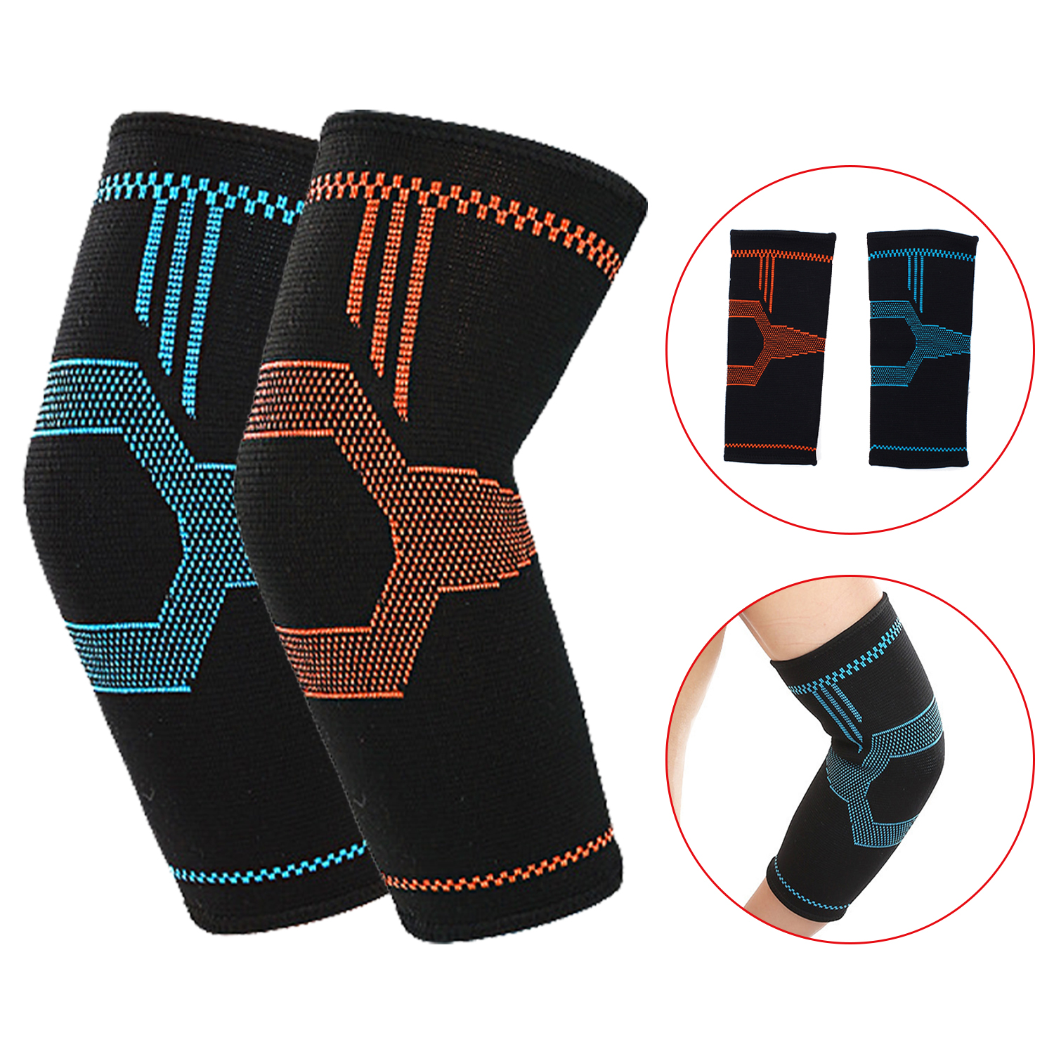 Knitted Elbow Brace Fitness Elastic Weaving Elbow Sleeve Training Elbow ...