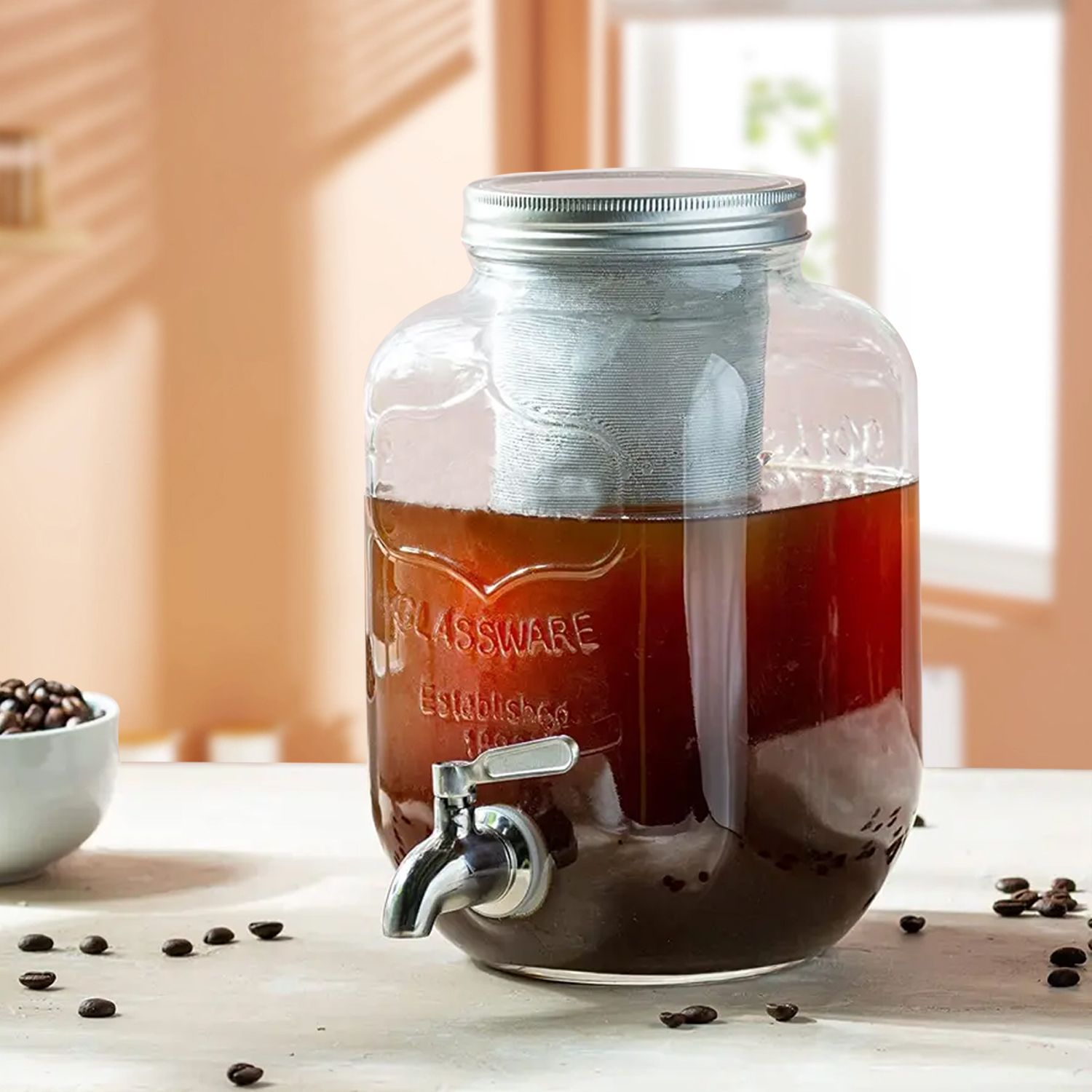 5L Mason Jars Cold Brew Coffee Beverage Dispenser Cold Brew Coffee ...