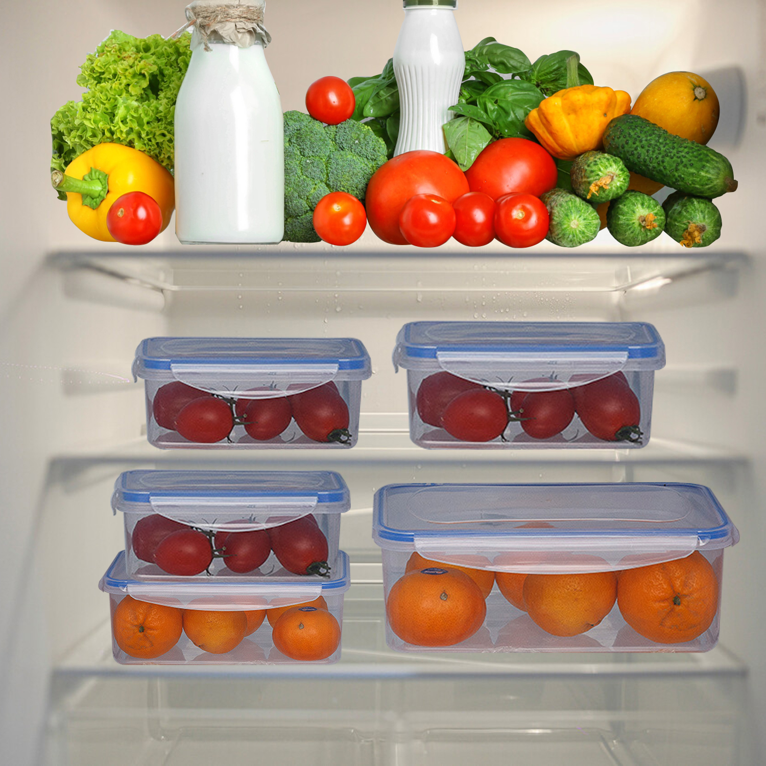 Food Storage Containers With Lids Airtight Food Storage Refrigerator ...