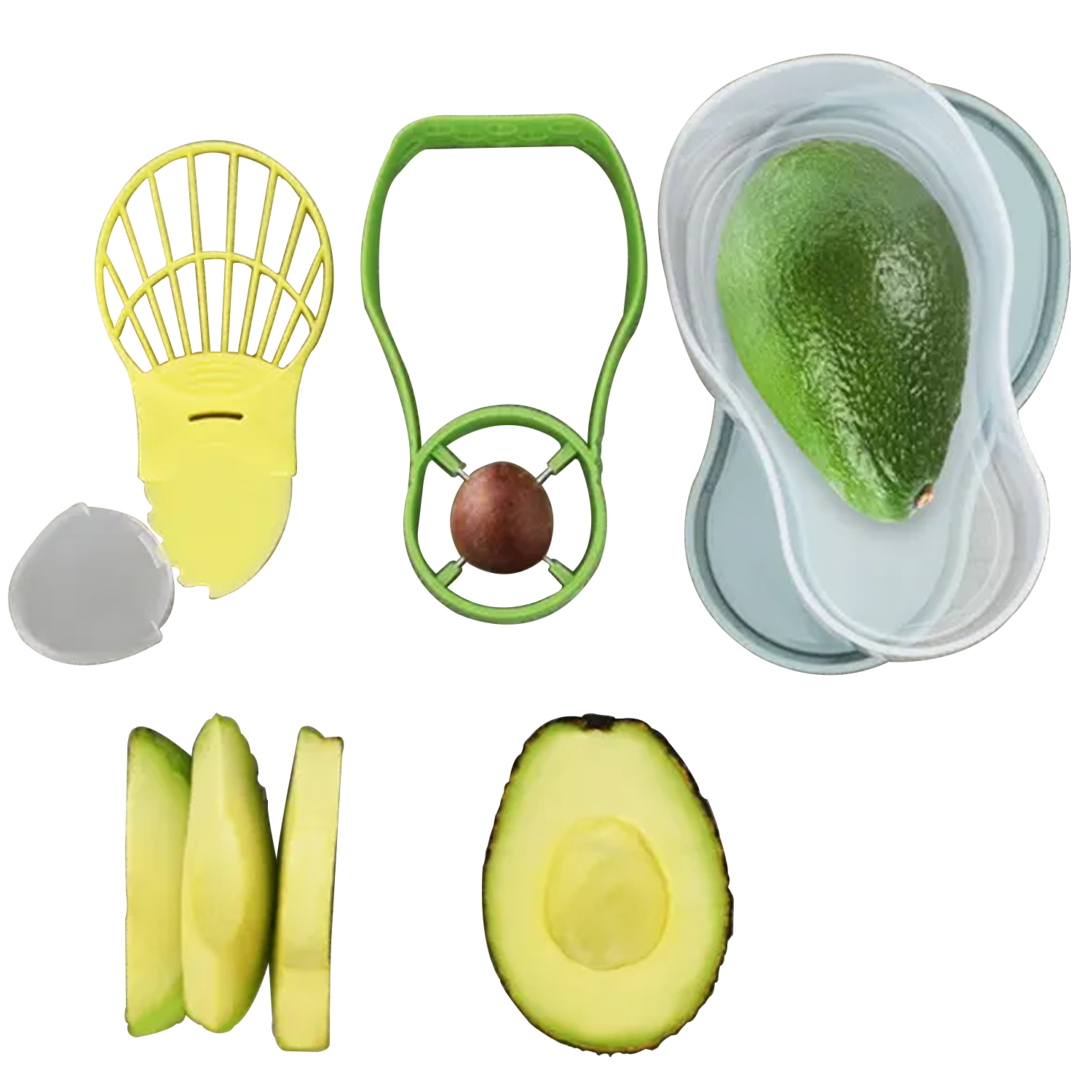 3 in 1 Avocado Keeper Storage Container Avocado Tool Avocado Slicer ...