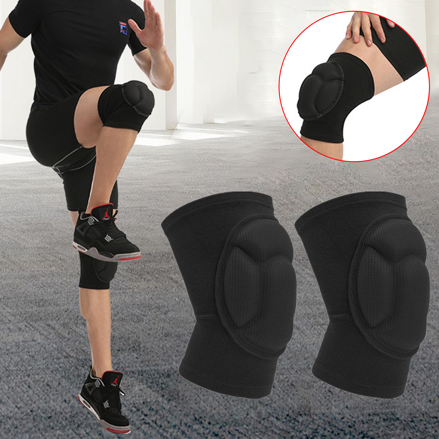 Elastic Sponge Cushion Knee Support Knee Pad Knee Sleeve Breathable ...